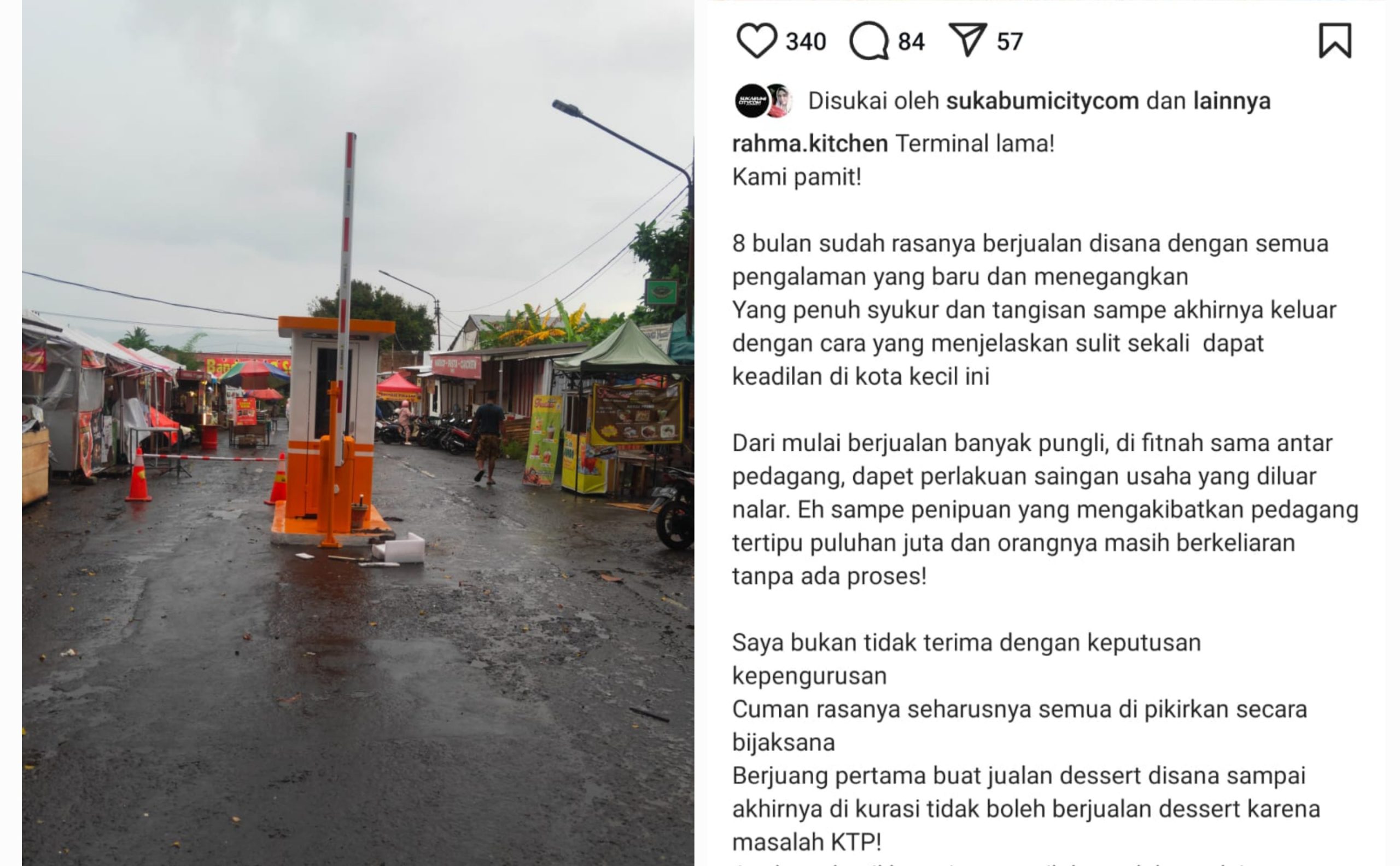 Teriak Pedagang Eks Terminal Lama Sukabumi Keluhkan Omset Turun dan ...